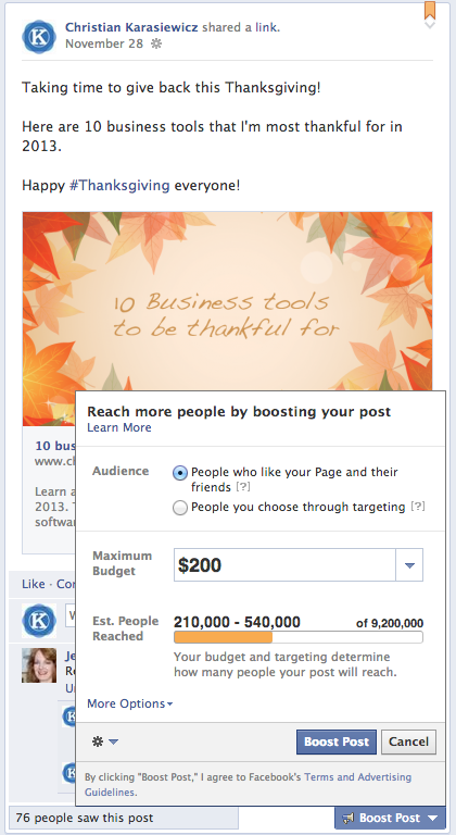 How to boost a Facebook post without the Facebook boost post button How to boost a Facebook post without the Facebook boost post button