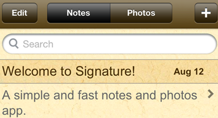 Protecting information with the Signature-secret notes and photos app