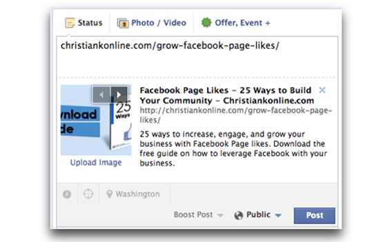4 steps to a better Facebook link thumbnail image - Christiankonline.com