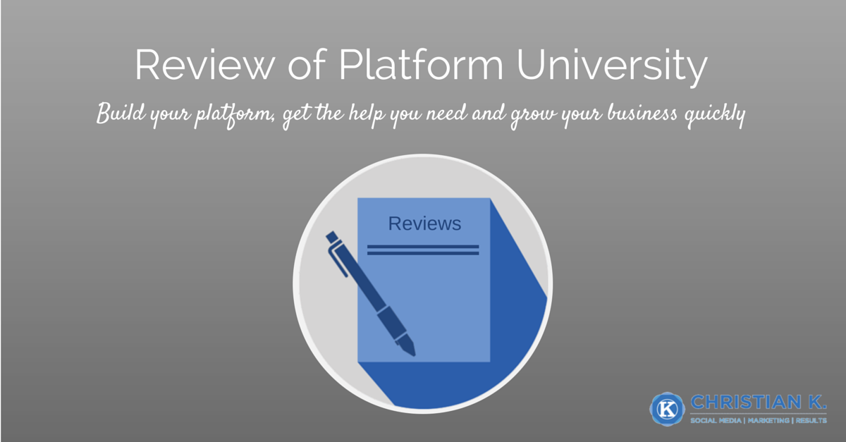 My Review of Platform University - Does It Make the Grade?